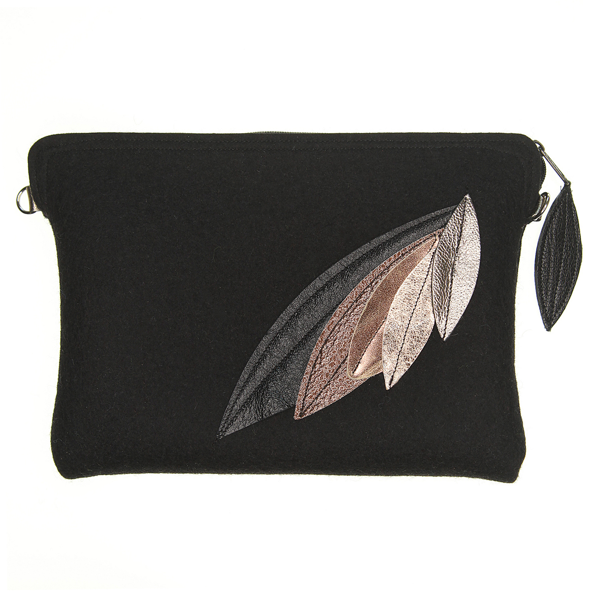 Letter Purse GLAM - BLACK - magenta