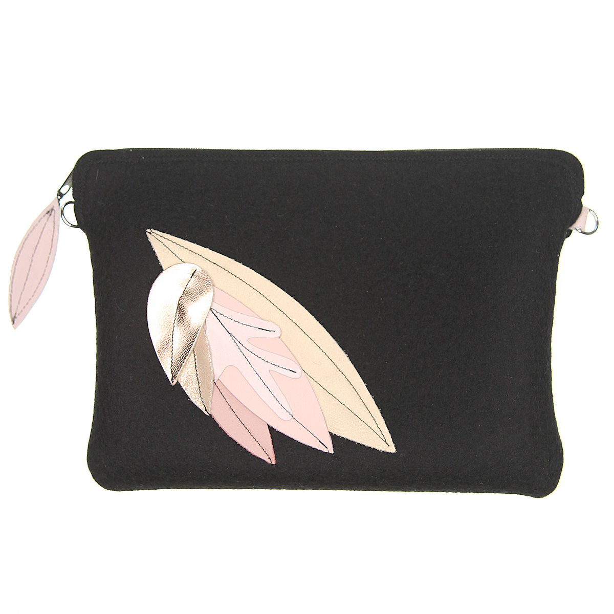 Letter Purse GLAM - BLACK - Pinky Gold