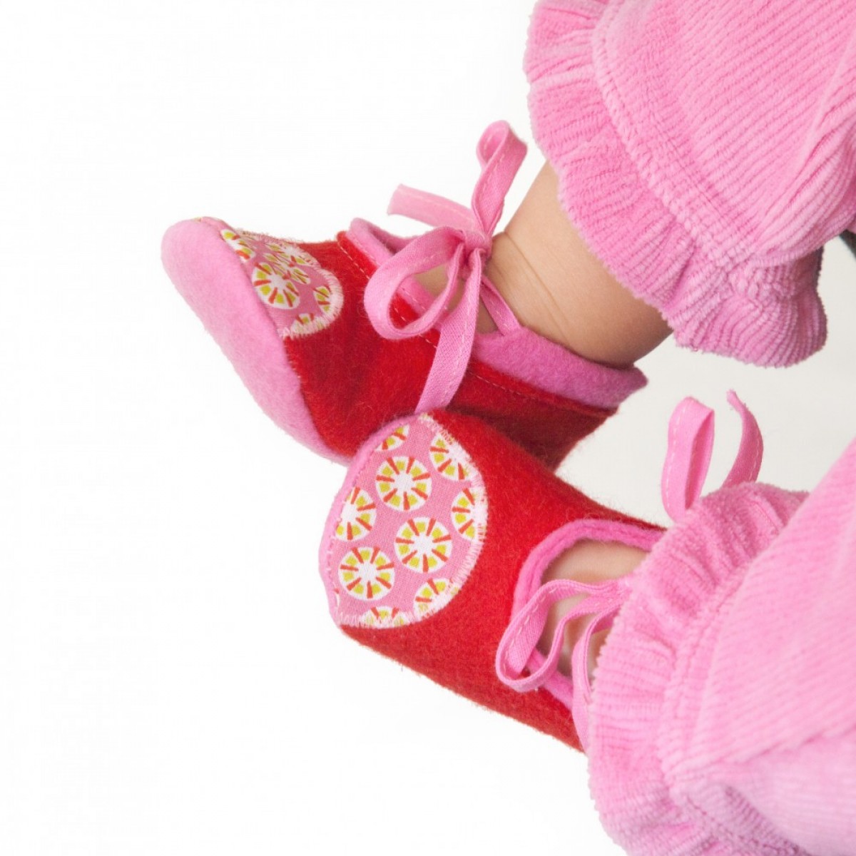 Kids Wool Felt Slippers - RED