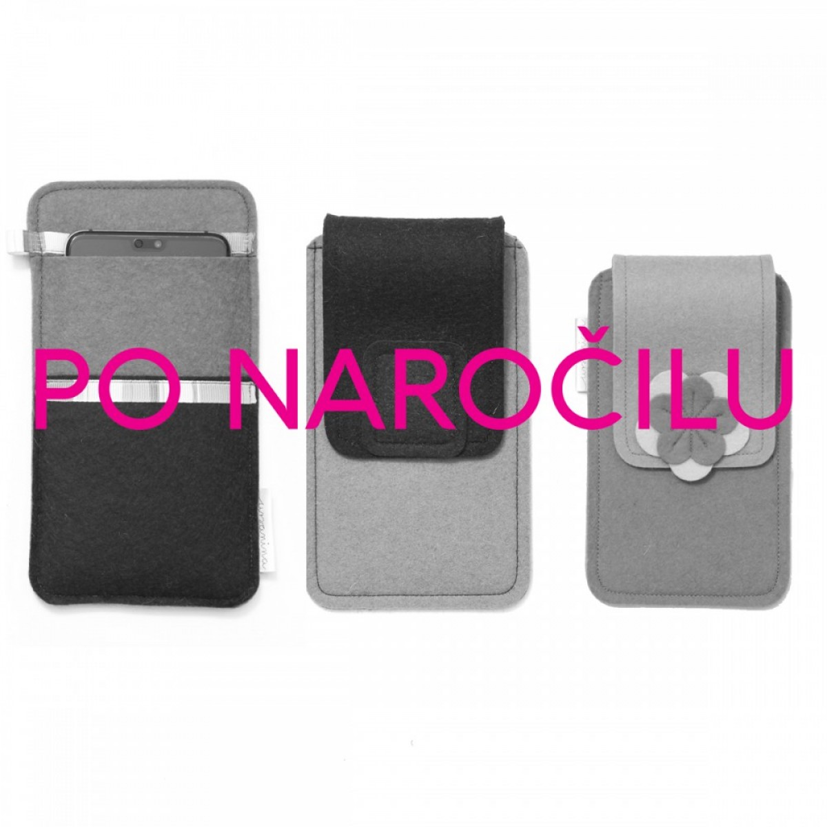 Smartphone Wool Felt Case - CUSTOMIZED